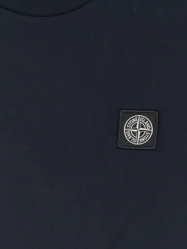 Stone Island Cotton T-shirt With Front Logo Patch