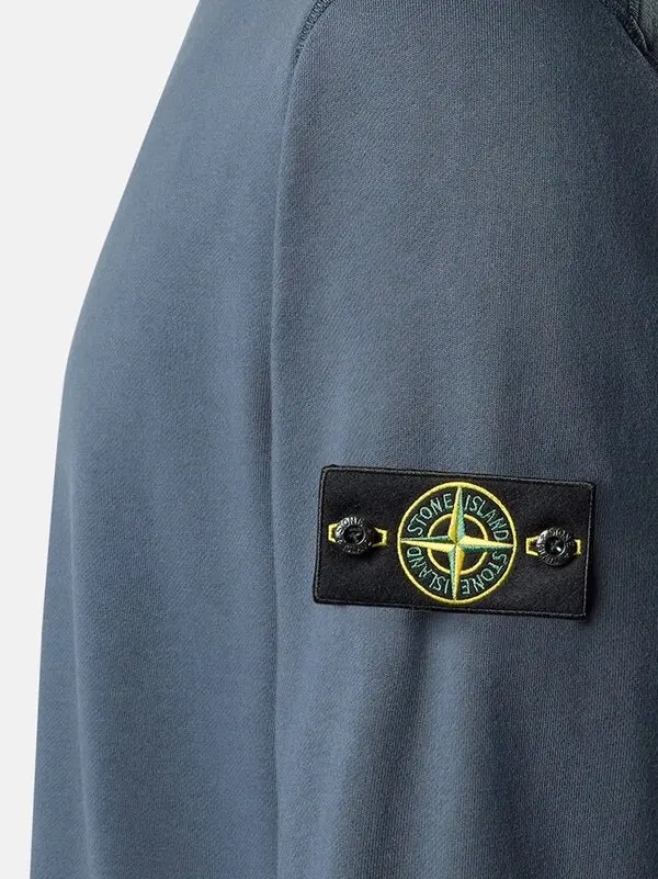 Stone Island Cotton Sweatshirt With Side Logo Patch