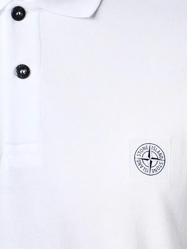 Stone Island Organic Cotton Polo Shirt - White