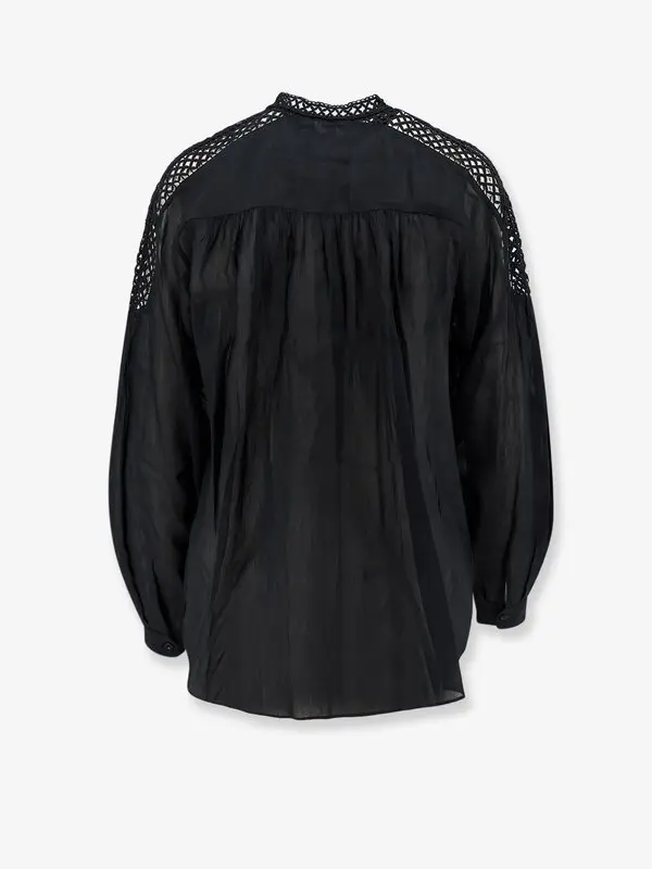 MARANT ETOILE Viscose And Linen Embroidered Shirt