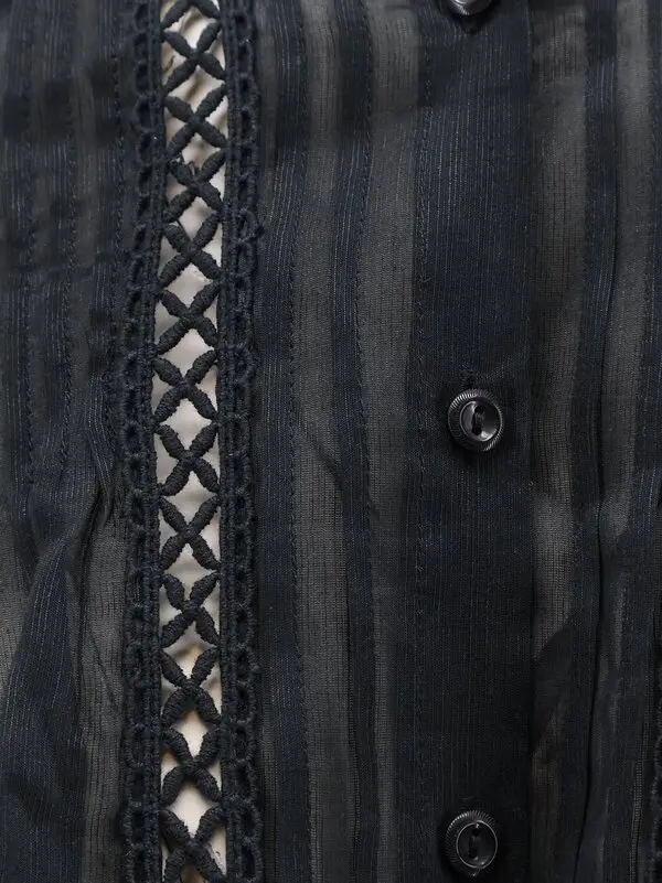 MARANT ETOILE Viscose And Linen Embroidered Shirt