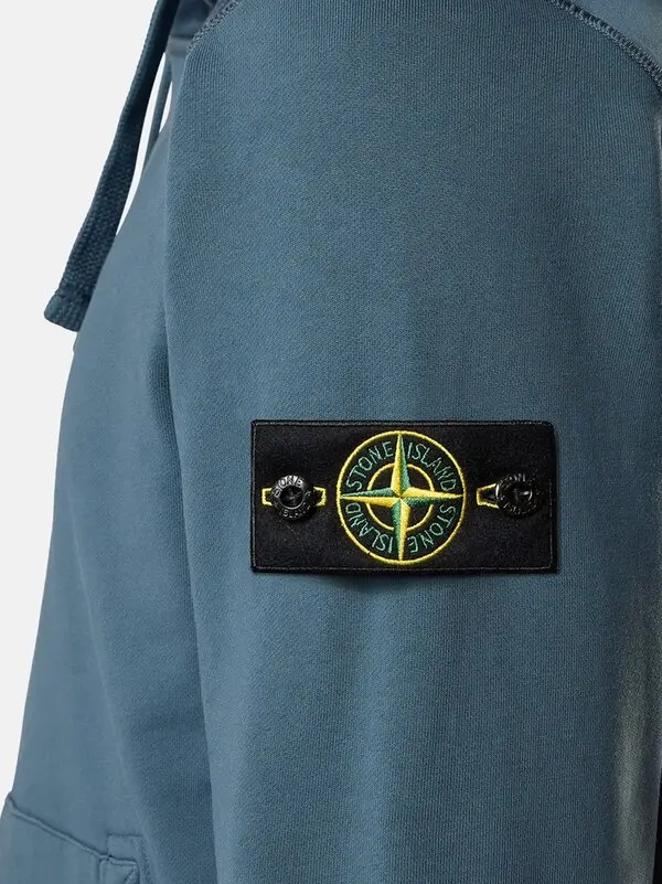 Stone Island Cotton Sweatshirt With Side Logo Patch