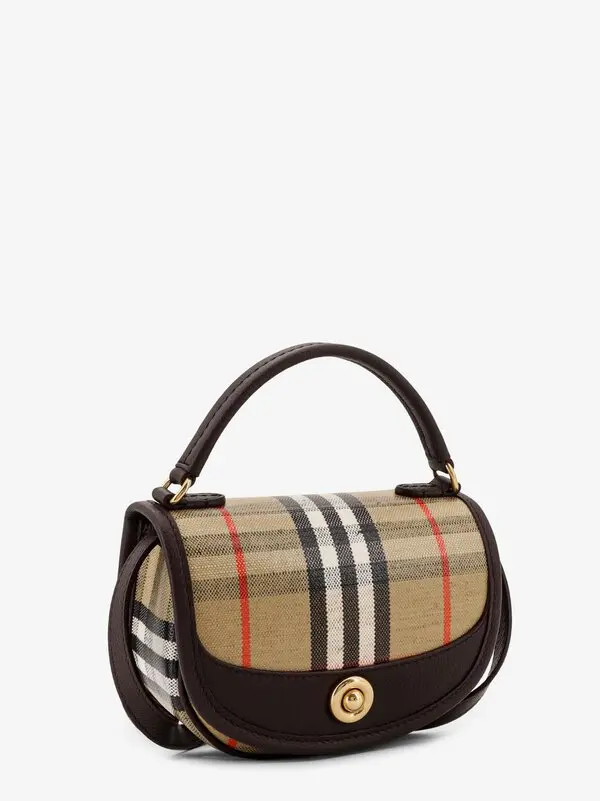 Burberry Highlands Crossbody Bag With Iconic Check Pattern