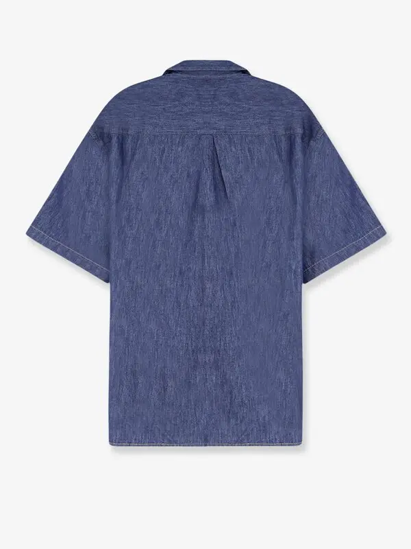 Loewe Denim Shirt With Embroidered Anagram Logo