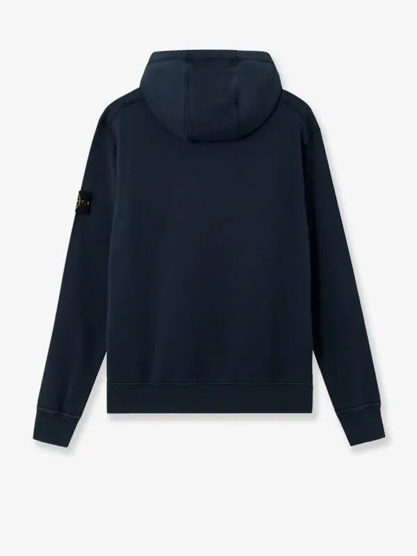 Stone Island Cotton Sweatshirt With Side Logo Patch