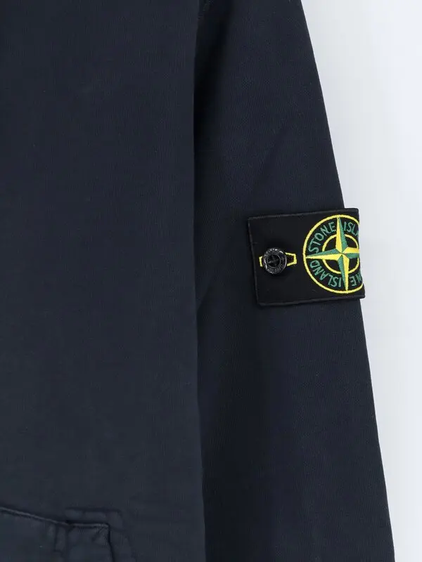 Stone Island Cotton Sweatshirt With Side Logo Patch