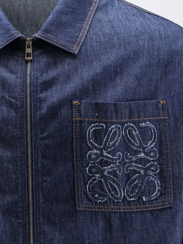 Loewe Denim Jacket With Embroidered Anagram Logo