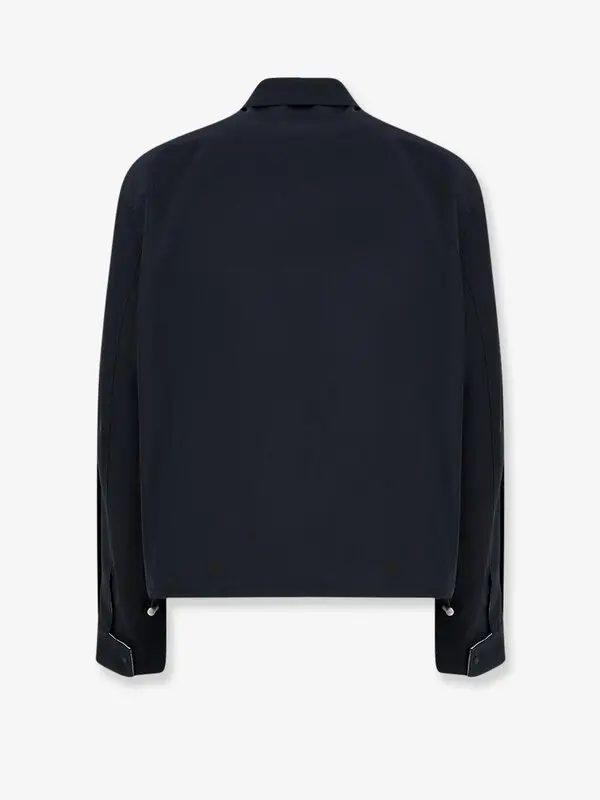 Loewe Cotton Blend Jacket With Logo Embroidery