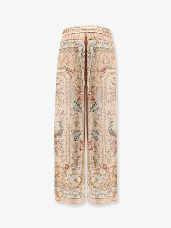 Zimmermann Roselight Silk Trousers - Multicolor