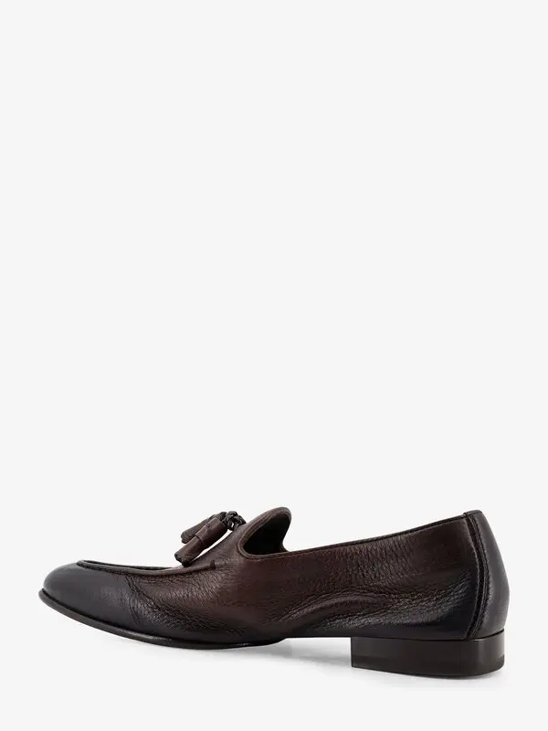 DOUCAL'S Daino Leather Loafers With Tassel Detail