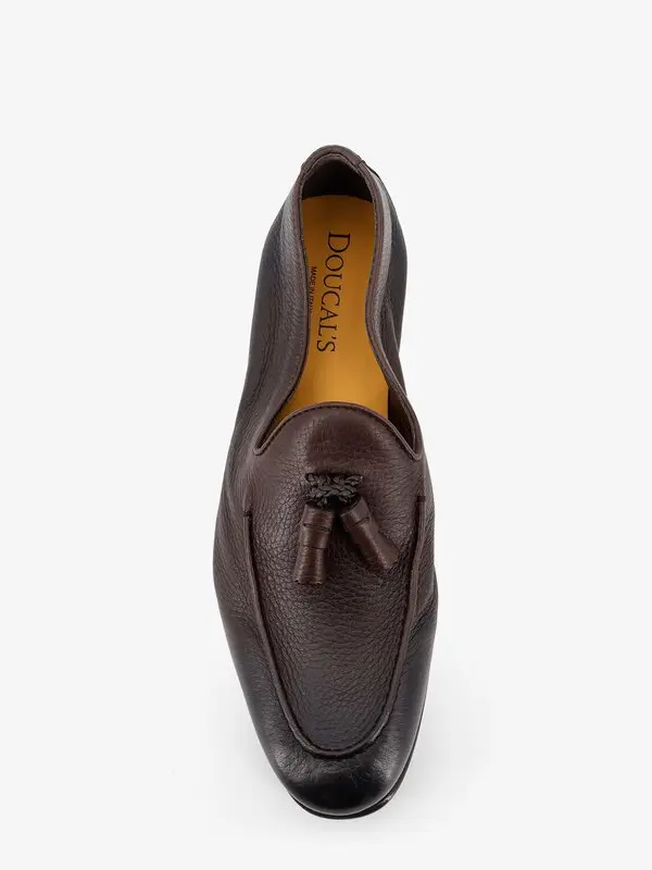 DOUCAL'S Daino Leather Loafers With Tassel Detail