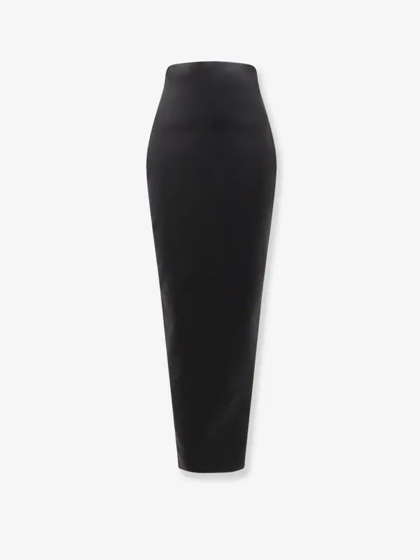 Rick Owens Dirt Pillar Long Stretch Wool Blend Skirt