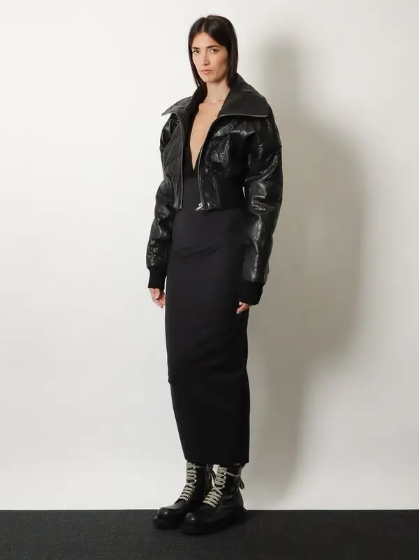 Rick Owens Dirt Pillar Long Stretch Wool Blend Skirt