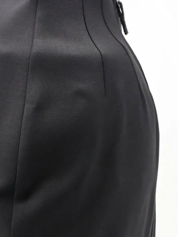 Rick Owens Dirt Pillar Long Stretch Wool Blend Skirt