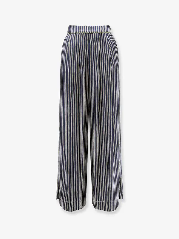 BYE FIRENZE Multicolor Viscose And Rayon Trousers