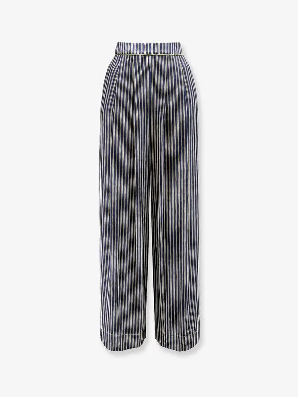 BYE FIRENZE Multicolor Viscose And Rayon Trousers