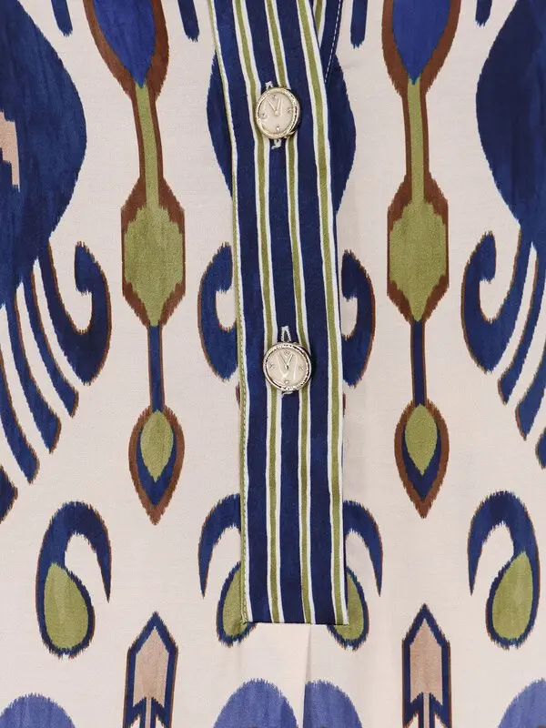 BYE FIRENZE Multicolor Viscose And Rayon Dress