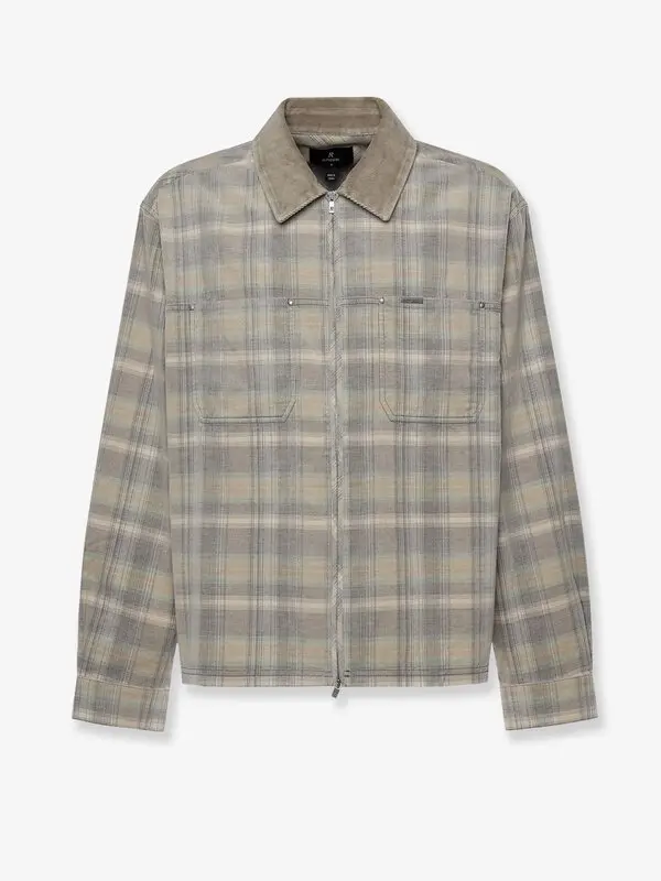REPRESENT Corduroy Shirt With Check Motif