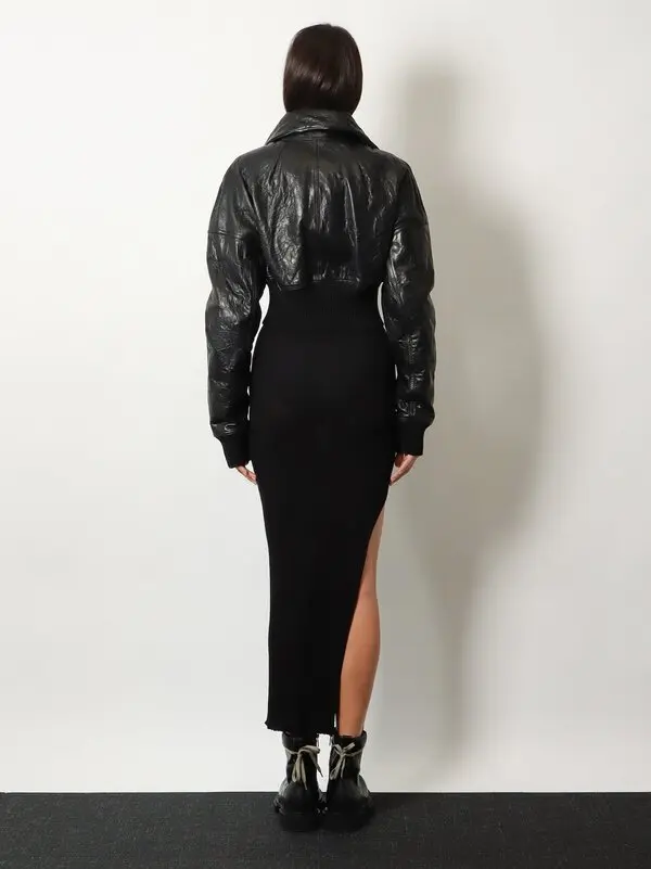 Rick Owens Dracuflight Cropped Leather Jacket