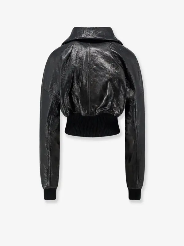 Rick Owens Dracuflight Cropped Leather Jacket