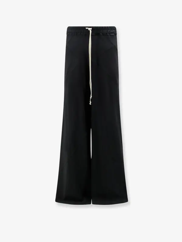 Rick Owens Bias Viscose And Silk Trousers