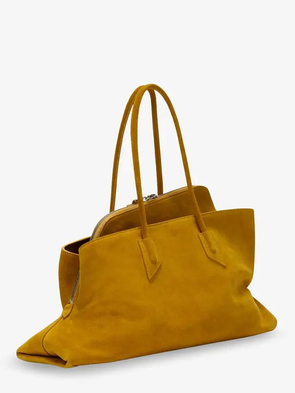 Attico La Passeggiata Suede Shoulder Bag - Yellow