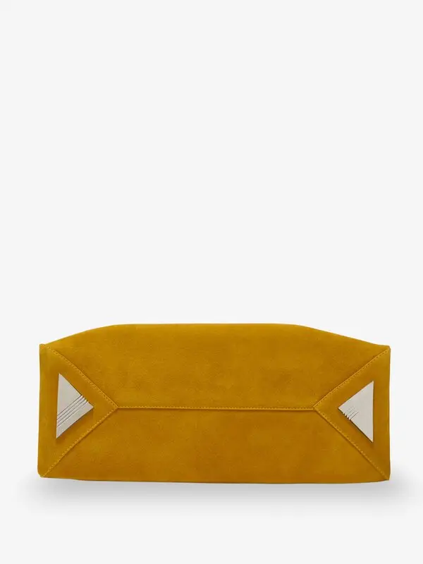 Attico La Passeggiata Suede Shoulder Bag - Yellow