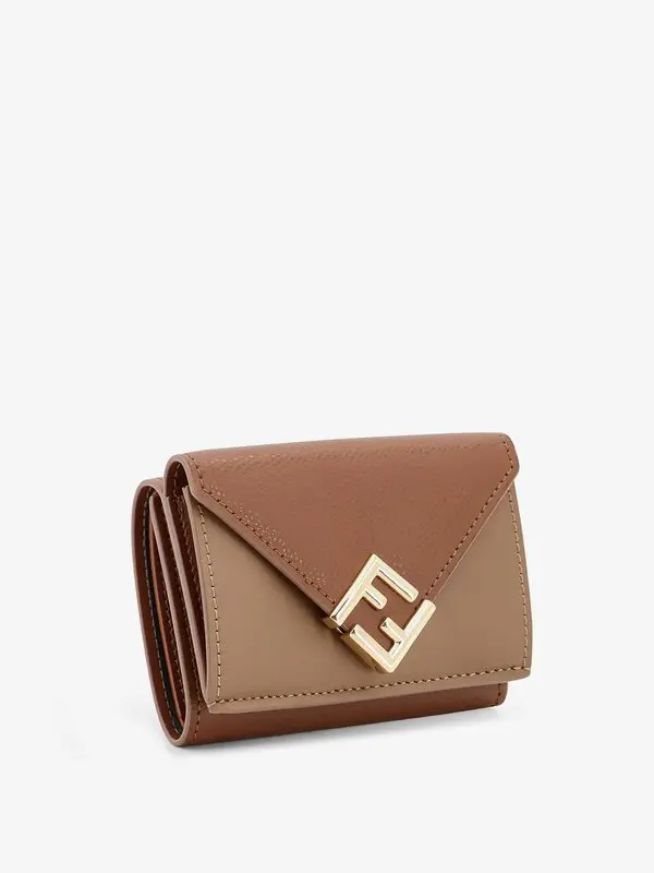 Fendi Ff Diamonds Micro Trifold Leather Wallet