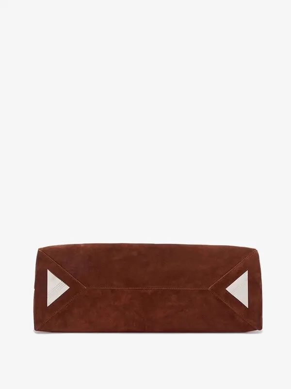 Attico La Passeggiata Suede Shoulder Bag - Brown