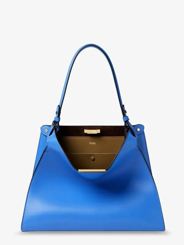 Fendi Way Medium Leather Shoulder Bag With Contrasting Lining