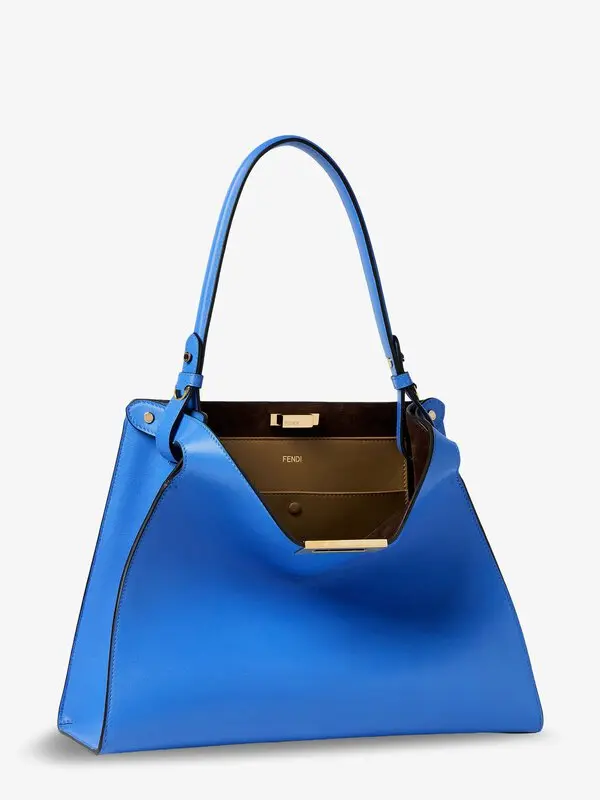 Fendi Way Medium Leather Shoulder Bag With Contrasting Lining