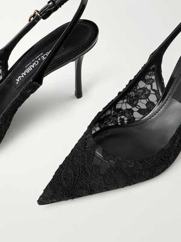 Dolce & Gabbana Lace Slingback Pumps