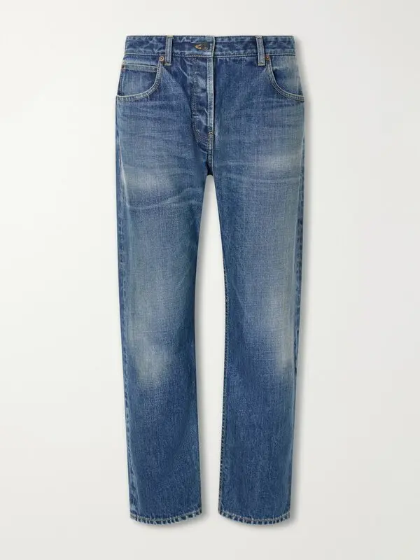 THE ROW Riaco Cropped Mid-rise Straight-leg Jeans - Blue