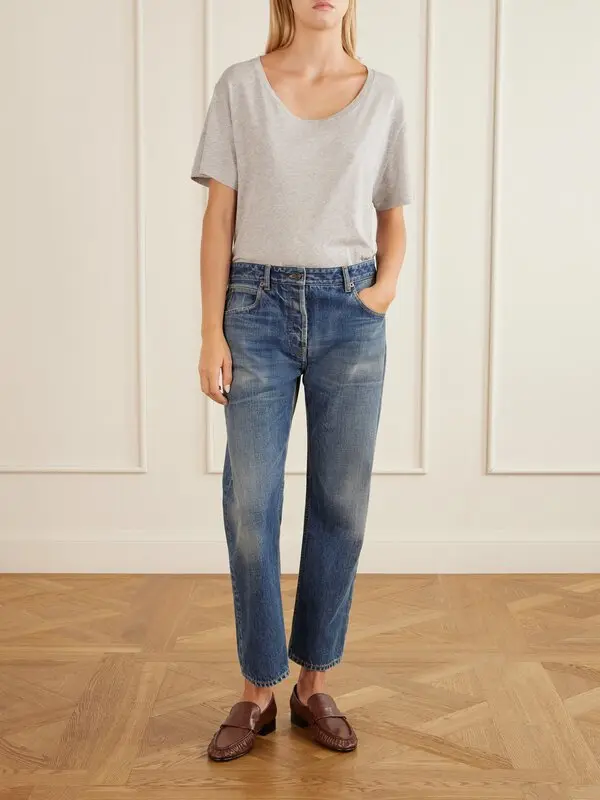 THE ROW Riaco Cropped Mid-rise Straight-leg Jeans