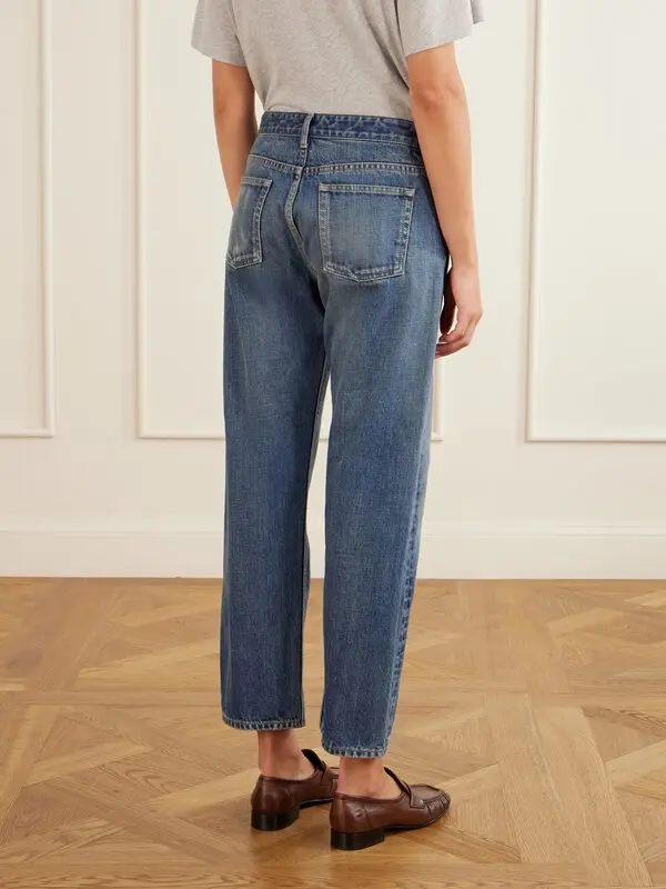 THE ROW Riaco Cropped Mid-rise Straight-leg Jeans