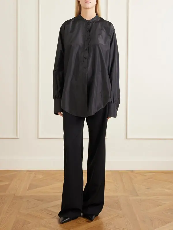 THE ROW Lula Silk-taffeta Shirt