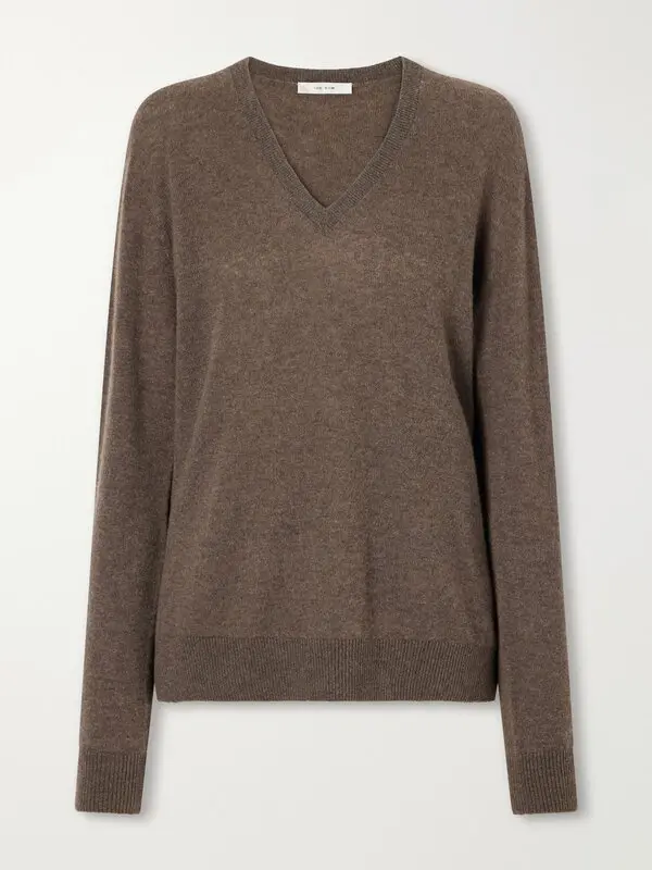THE ROW Phora Cashmere Sweater - Brown