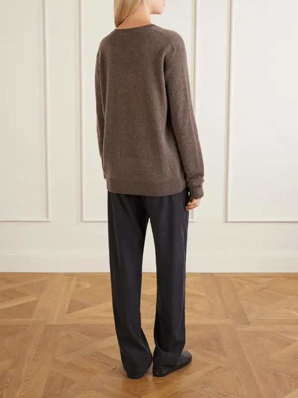 THE ROW Phora Cashmere Sweater - Brown