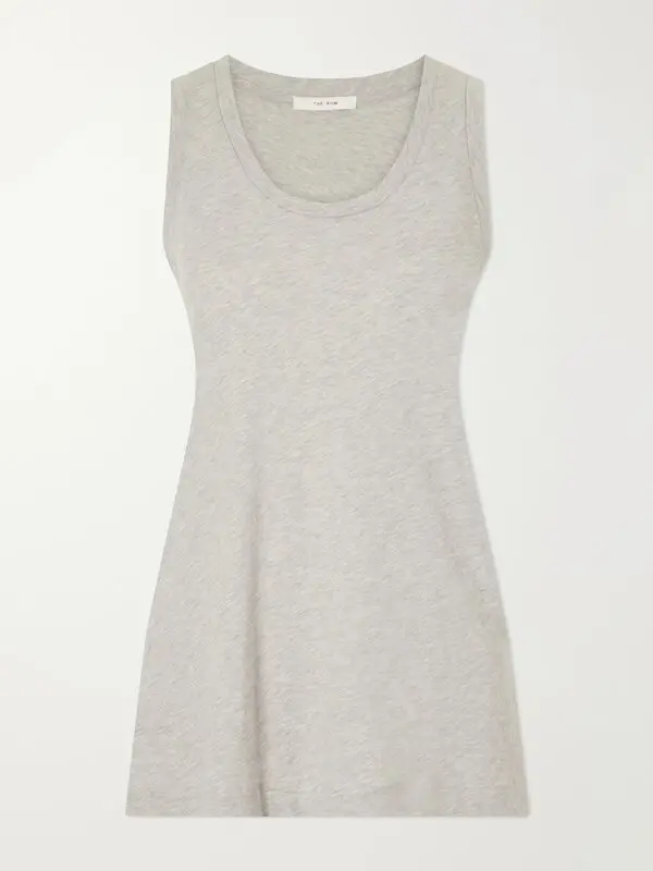 THE ROW Elana Cotton-jersey Tank - Gray