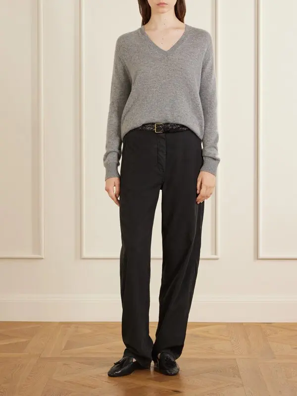 THE ROW Bayou Lyocell And Cotton-blend Tapered Pants