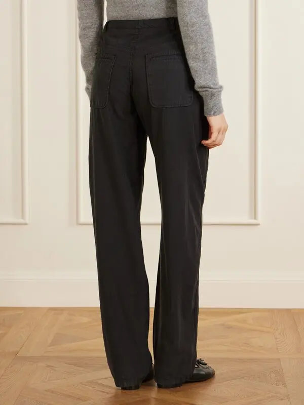 THE ROW Bayou Lyocell And Cotton-blend Tapered Pants