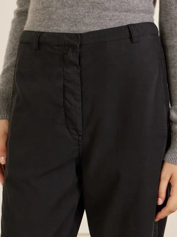 THE ROW Bayou Lyocell And Cotton-blend Tapered Pants
