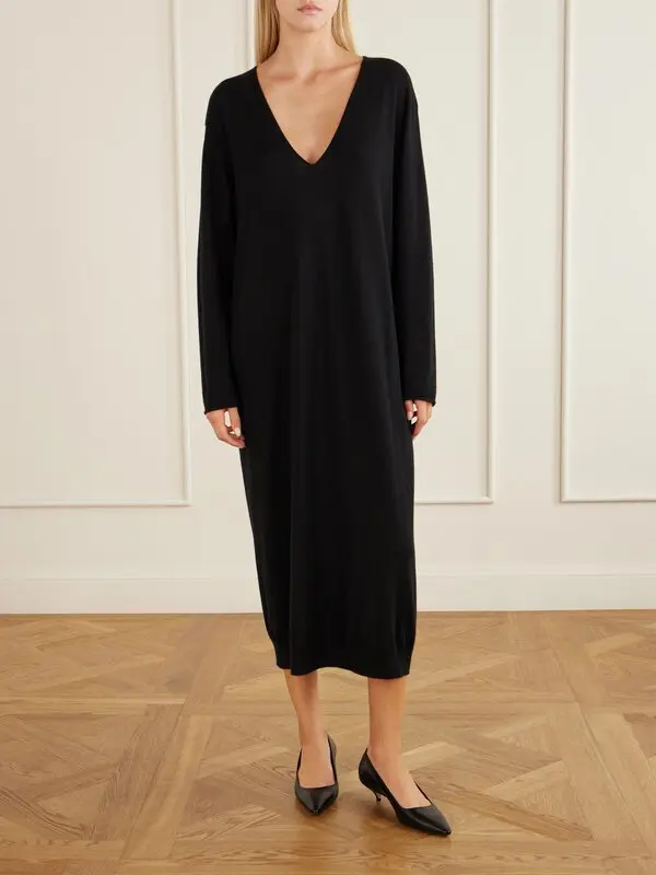 THE ROW Paju Cashmere Midi Dress