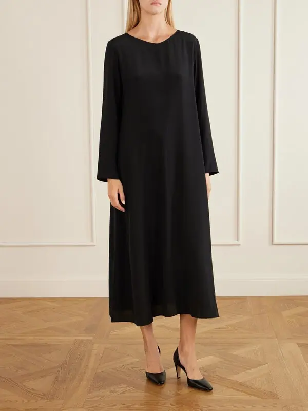 THE ROW Cyra Silk-crepe De Chine Midi Dress