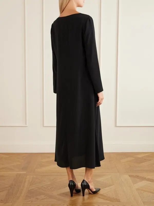 THE ROW Cyra Silk-crepe De Chine Midi Dress