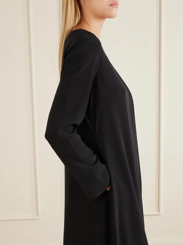 THE ROW Cyra Silk-crepe De Chine Midi Dress