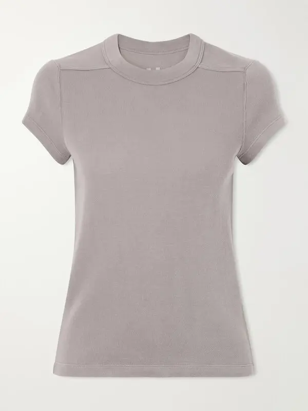 Rick Owens Level Cropped Cotton-jersey T-shirt