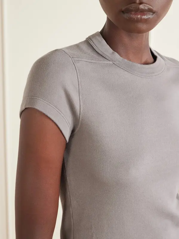 Rick Owens Level Cropped Cotton-jersey T-shirt