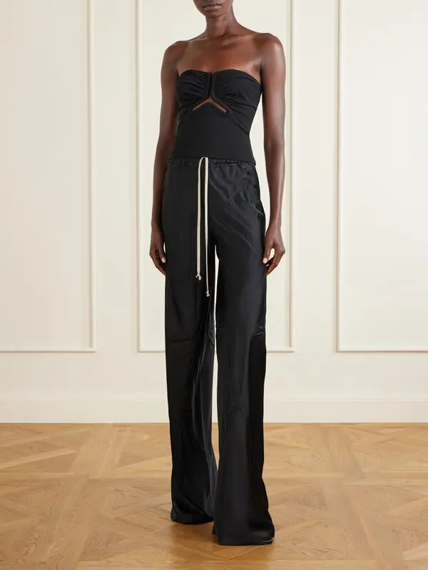Rick Owens Alannah Strapless Cut-out Stretch-jersey Top