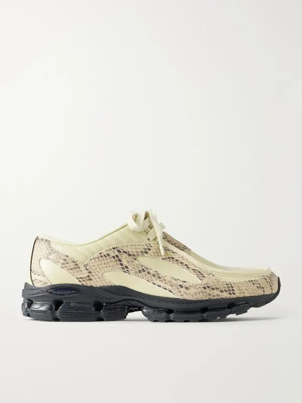 NEW BALANCE 1890 Abzorb Snake-print Leather Sneakers - Neutrals
